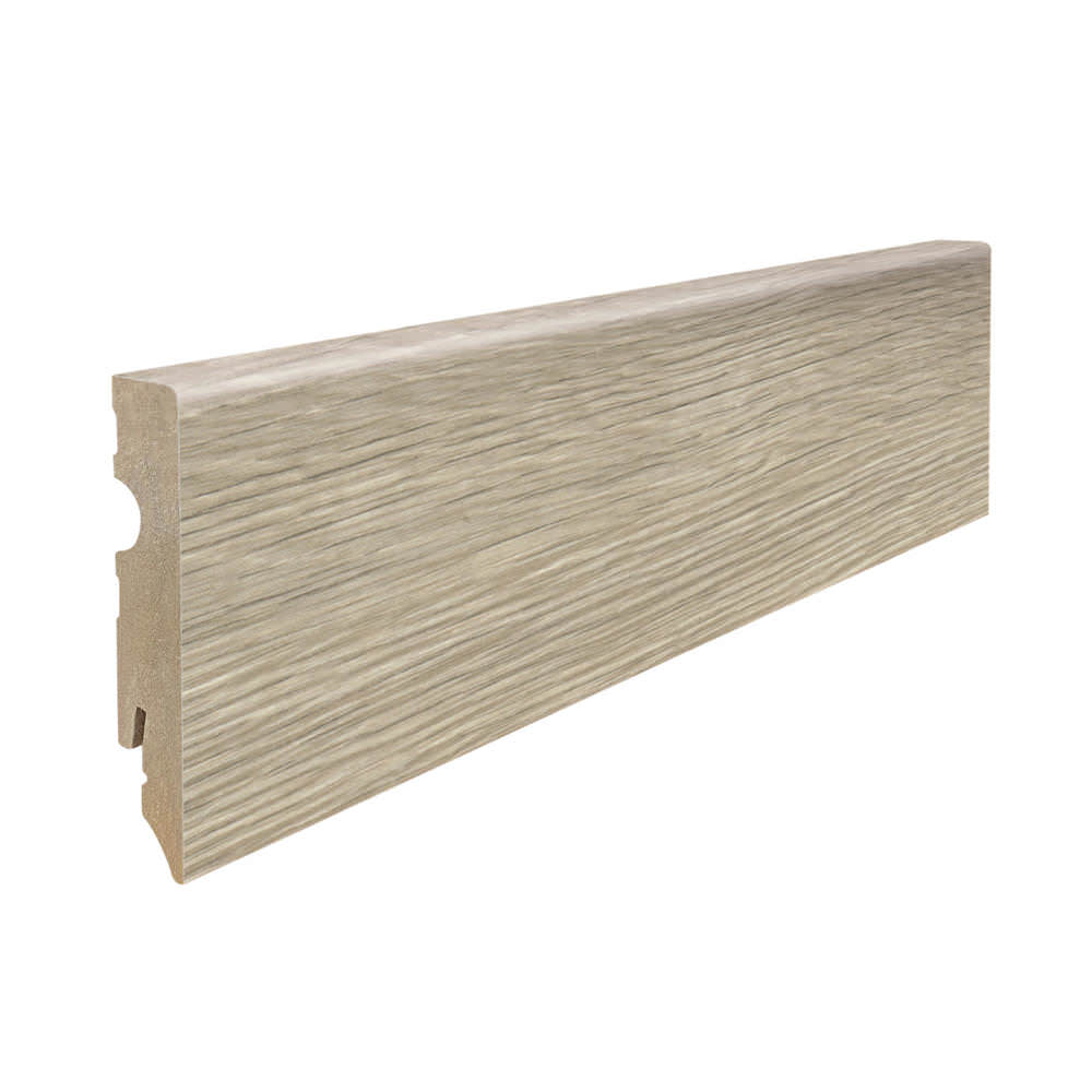 412400 - Skirtings - Stick-on 15x80mm 2.2 m Cube MDF Oak Torri Grey - EN