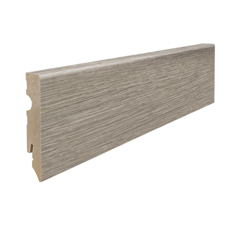 412401 - Skirtings - Stick-on 15x80mm 2.2 m Cube MDF Oak Flavia Grey - EN